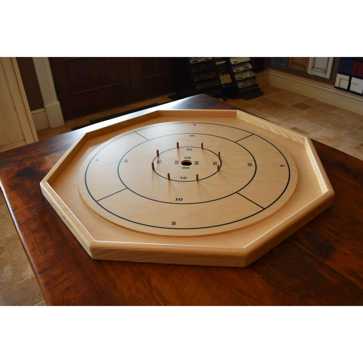 The Gold Standard - Traditional Crokinole Board Game Set – Crokinole ...