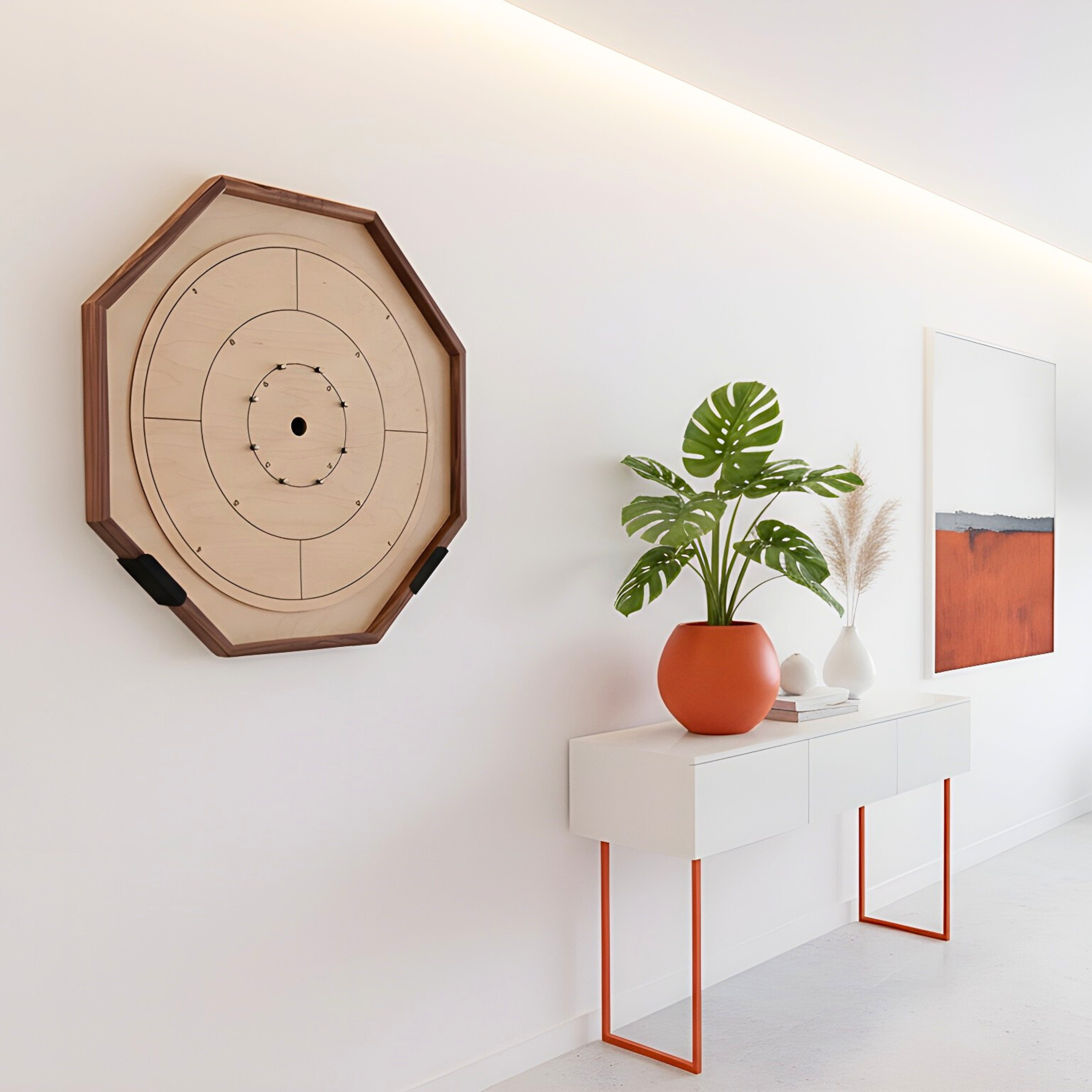 Crokinole Board Wall Mount - Fits All Sizes - Single Piece - Simple In ...
