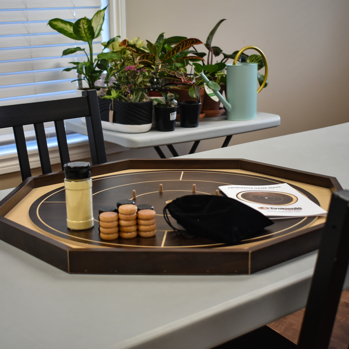 Crokinole Board For Beginners - Walnut & Maple Melamine - Traditional ...