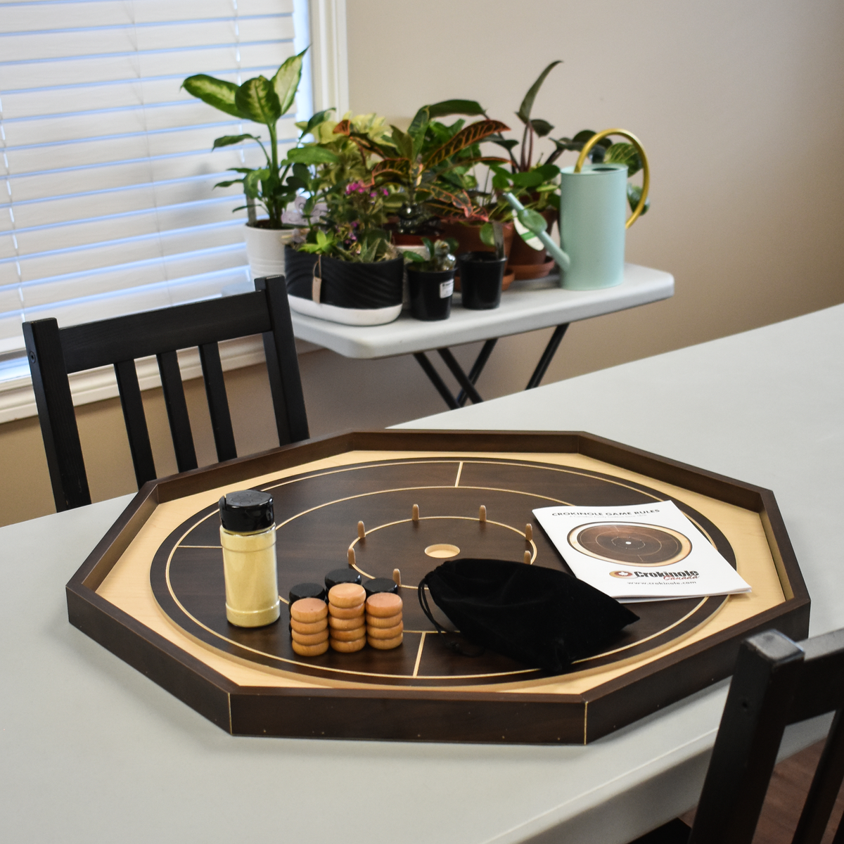 Crokinole Board For Beginners - Walnut & Maple Melamine - Traditional ...
