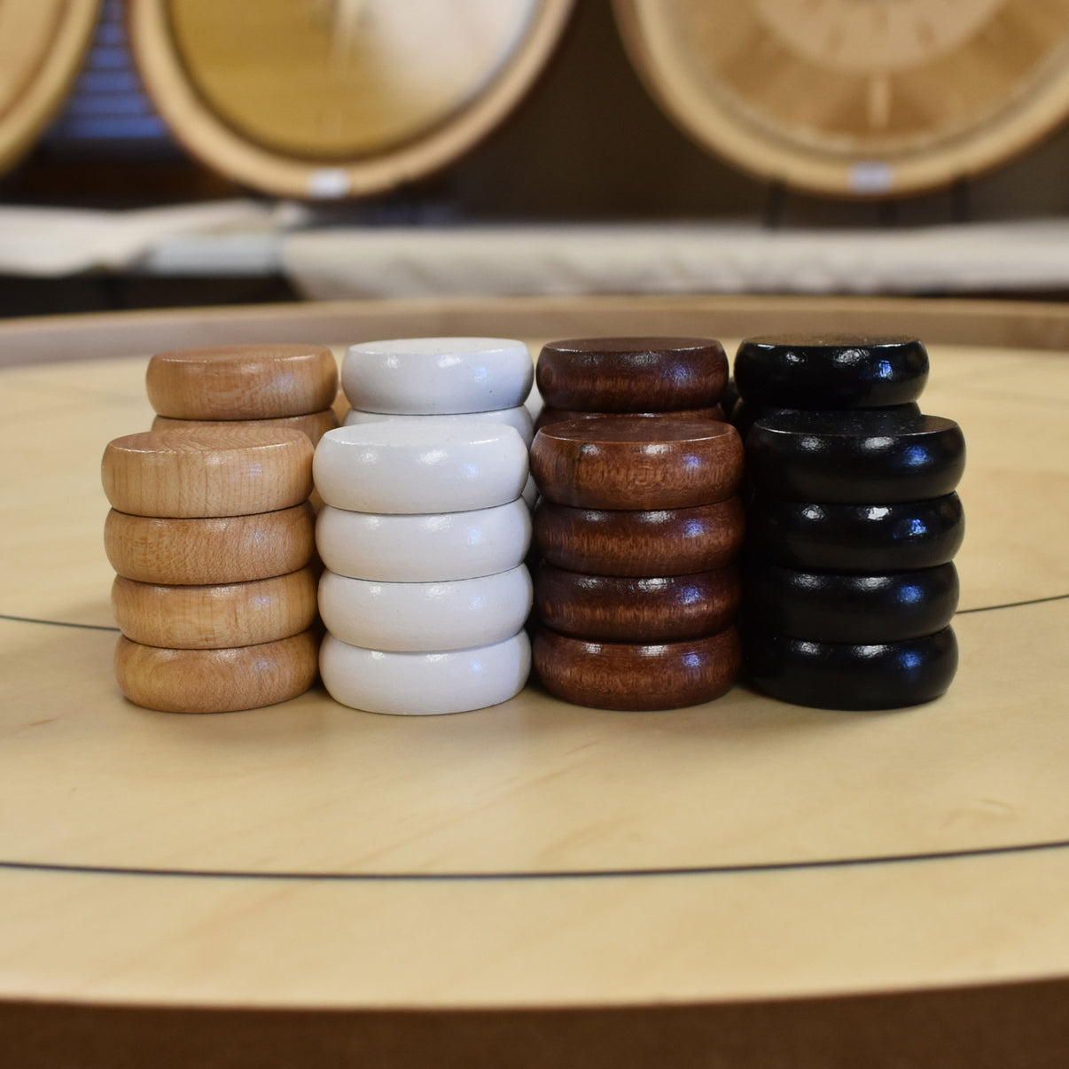 4 Player Crokinole Disc Party Pack (52 Discs) - Neutral Colors Edition ...
