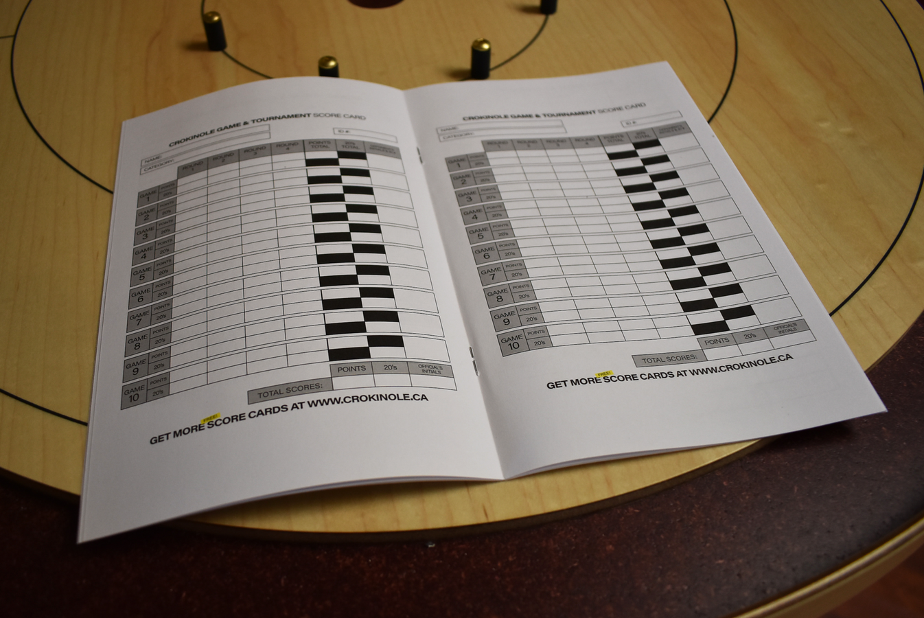 The Gold Standard - Traditional Crokinole Board Game Set – Crokinole ...